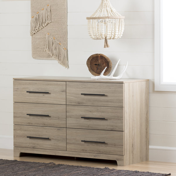 Primo 6 Drawer Dresser South Shore Color Rustic Oak